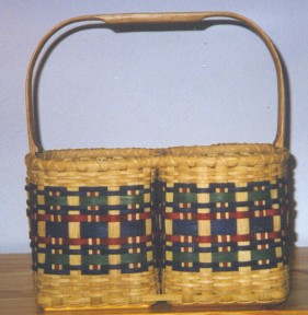 Double Wooden Bottom Divided Carry-AllPattern